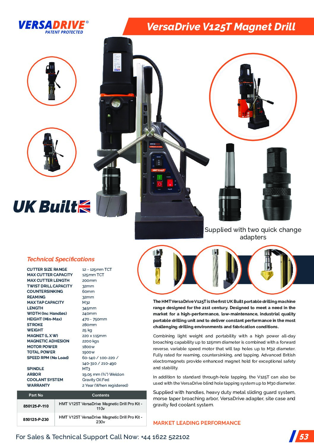 HMT Versadrive V125T Magdrill - Jenpro GWER